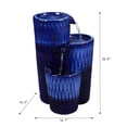 Blue Ceramic Fountain - Serenity in Simplicity, No Lights - Walmart ...