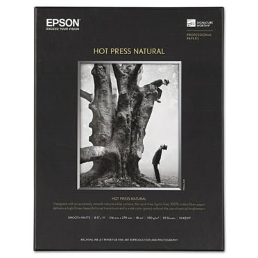 Epson Velvet Fine Art Paper, 8-1/2 x 11, White, 20 Sheets/Pack ...