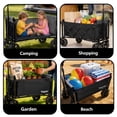 5×2 Inch Wide Wheels Folding Wagon, All-in-One Convertible Trolley with ...