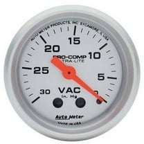 AUTO METER 4384 2IN VACUUM, 30 IN. HG, MECH, ULTRA-LITE - Walmart.com
