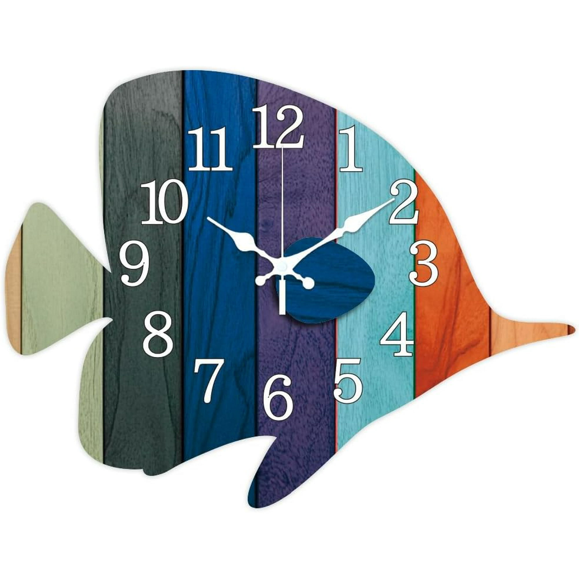 Click here for Nobrand Fish Wall Clock Colorful Striped Fish Non-... prices