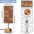 BZSMCE We(624) Printed 3 Color Touch Control Table Lamp Linen Shade LED ...