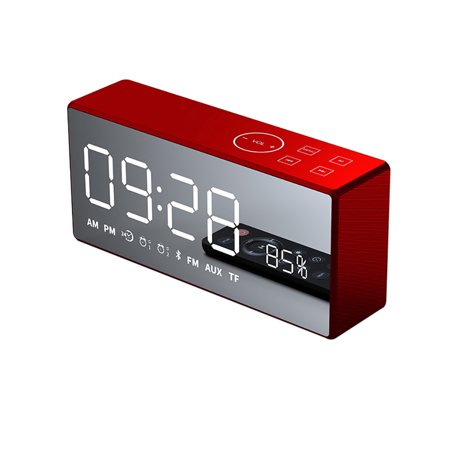 Digital Alarm Clock Bluetooth Speaker Home Desktop Clock Wireless ...