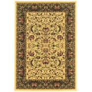 Linon Elegance Flowers & Plants Transitional Area Rug, Black, 2' x 3 ...