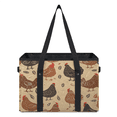 ADECORIVY Farmhouse Rooster Leaf Chicken Reusable Grocery Bags ...