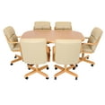 Caster Chair Company 7-Piece 42x[42/60] Caster Dining Set Wood Edge ...