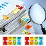 500pcs Sign Here Stickers, 4 Colored Sticky Labels, Plastic Adhesive ...