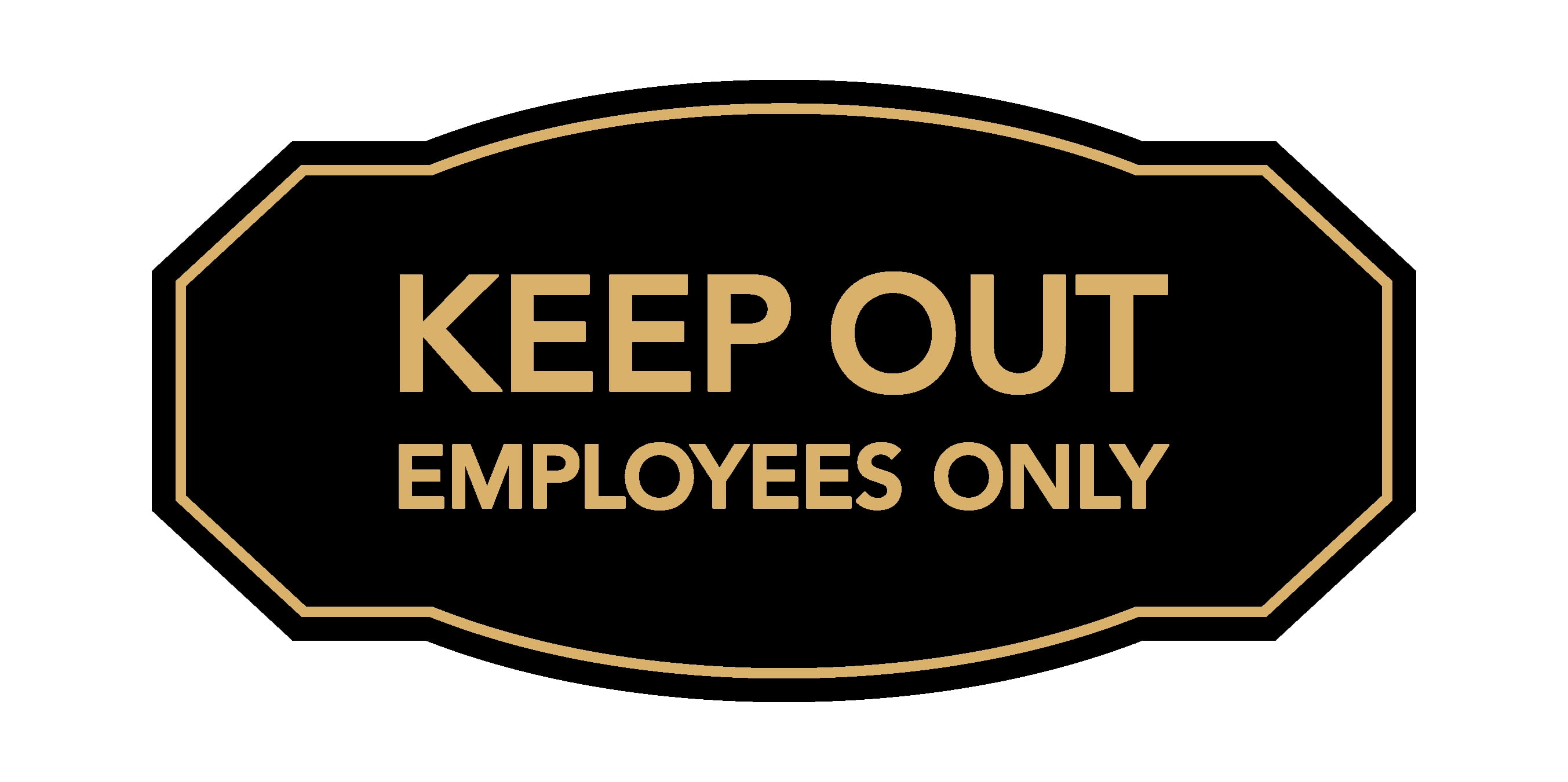 Signs ByLITA Victorian Keep Out Employees Only Business Sign (Black ...