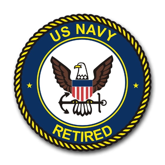 5.5 Inch U.S. NAVY RETIRED MILITARY VINYL TRANSFER DECAL - Walmart.com