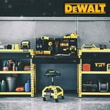 DEWALT, Adjustable Shop Stool, Heavy-Duty Rolling Chair with Storage ...