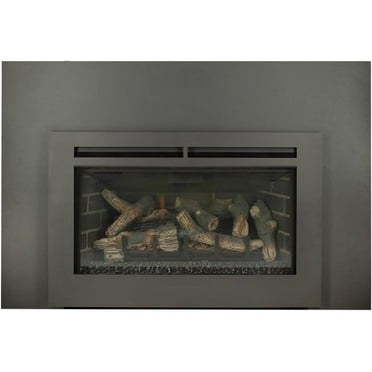 Large Sized Single Door Wood Burning Fireplace Insert with 2100 Sq Ft ...