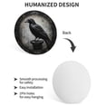 8 Inch Round Victorian Style Crow Metal Sign, Dark Aesthetic Ornate ...