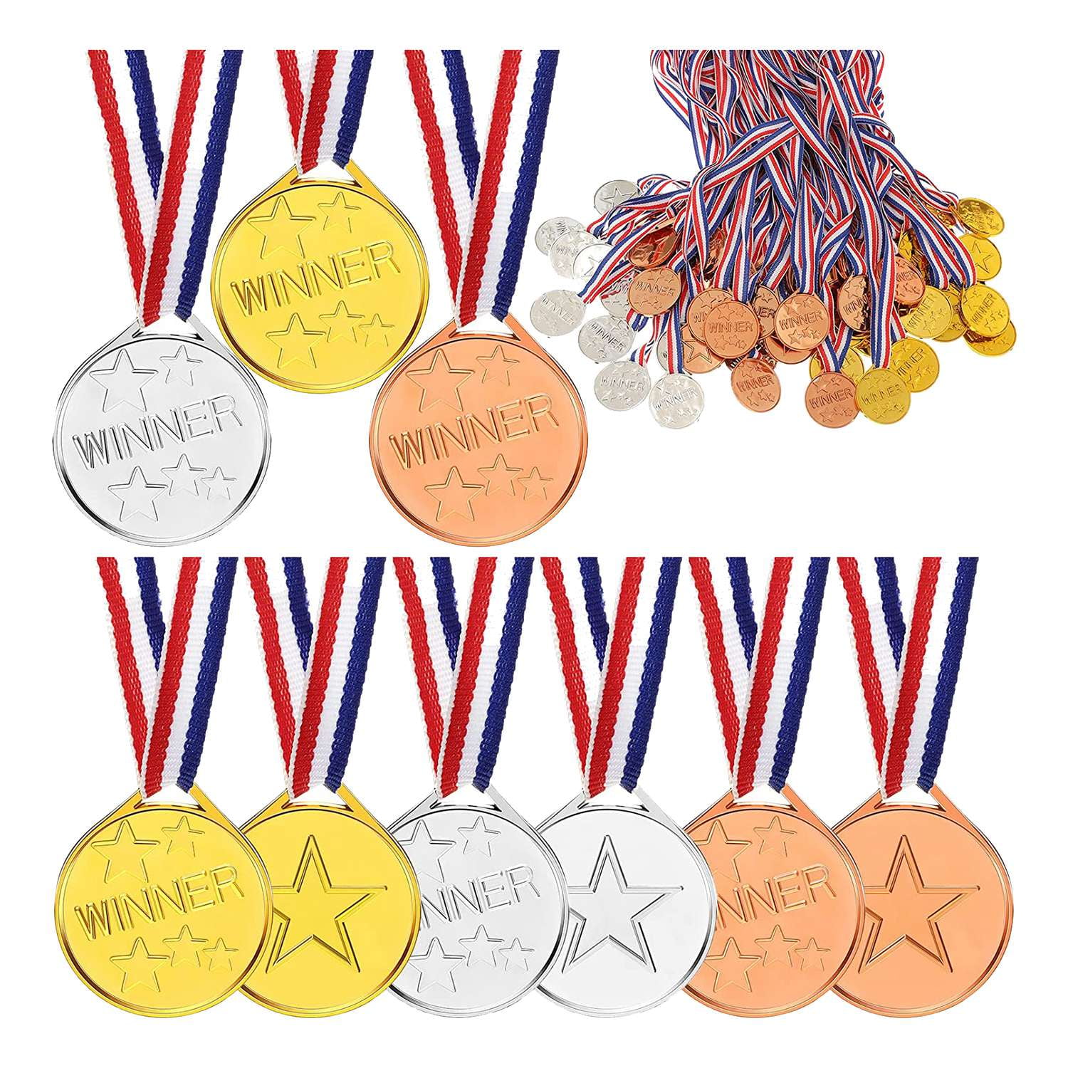 Click here for Geloo 100 Pieces Kids Plastic Winner Award Medals... prices