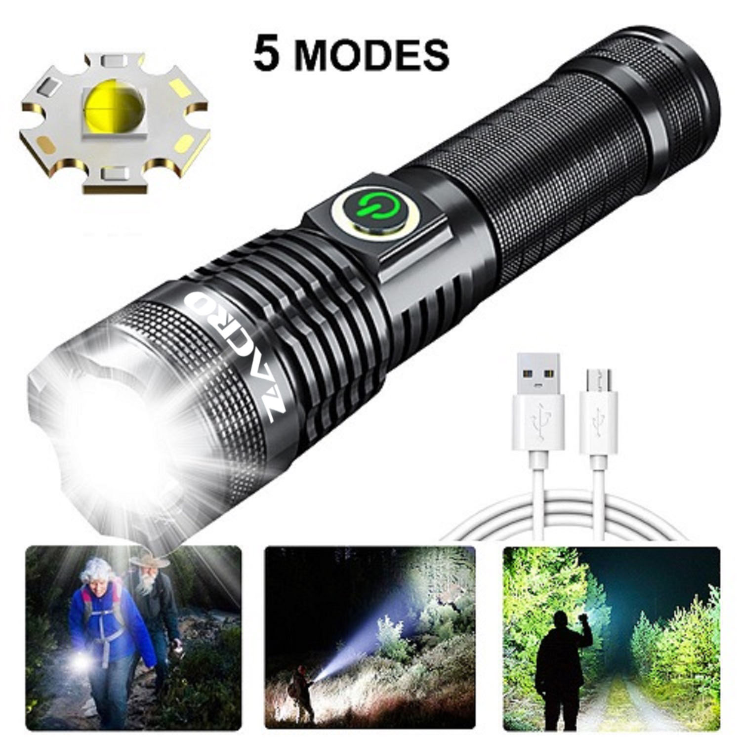 100000 Lumens Rechargeable Flashlight Waterproof Searchlight Super 100000 Lumens Rechargeable Flashlight Waterproof Searchlight Super