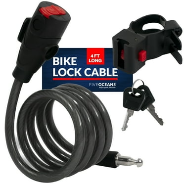 Titanker Bike Locks with Keys, Bike Lock Cable 4 Feet Coiled Secure ...
