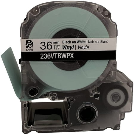 LABELWORKS 224VTBWPX Tape Cartridge - Black on White Flexible and ...