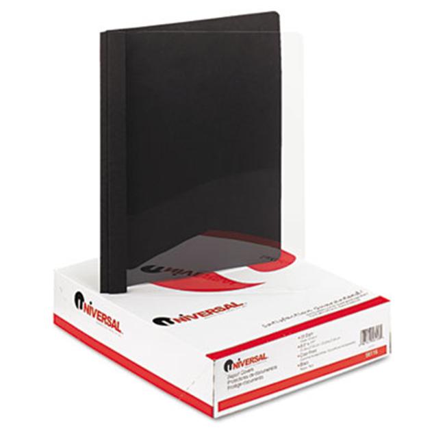 Universal Plastic Report Cover Tang Clip Letter 1/2 Capacity Clear ...