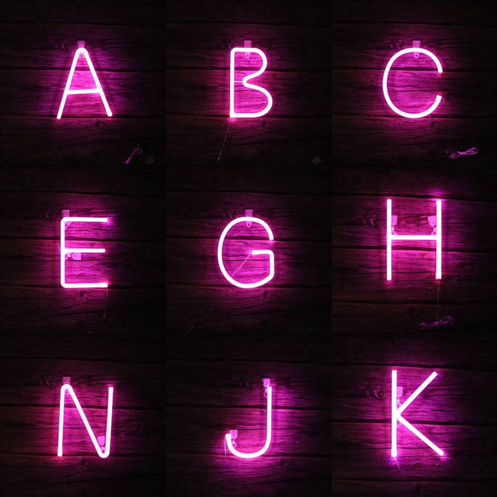 Luces LED rosas con letras luminosas, números, luces de neón, luces con ...