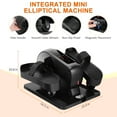 Tikmboex 2-in-1 Under Desk Elliptical Machines, Mini Elliptical with ...