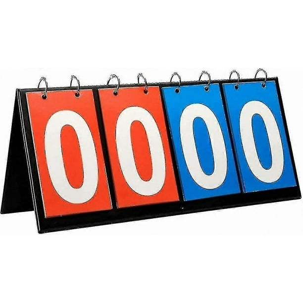 Portable Flip Scoreboard for Table Tennis, Basketball, Volleyball - 4 ...