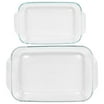 Pyrex 7210 3-Cup Rectangle Clear Glass Baking and Storage Dish ...