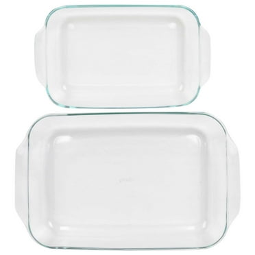 Pyrex Basics Rectangular Casserole 2 Quart Oblong Glass Baking Dish ...