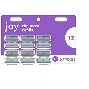 Joy Razor Blades Refill Cartridges for Women, Five Bladed, 4 Ct ...