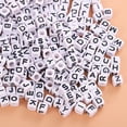 LEJHVAQK 100 Pcs Square Letter Beads, Multi-Size Acrylic Alphabet Cube ...
