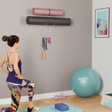 Wallniture Guru 3 Tier Wall Yoga Mat Holder Foam Roller Hanger Yoga Mat ...