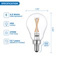 Great Value LED Ceiling Fan Light Bulb E12 Candelabra Base Dimmable 4 ...