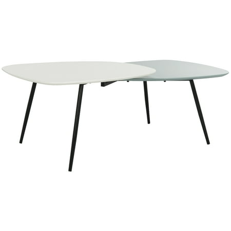 Safavieh Jasmine Bi-Level Coffee Table, White/Grey - Walmart.com ...