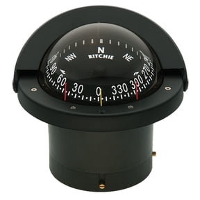 RITCHIE COMPASSES BN-202 Compass, Bulkhead, 4.5" Combi w/ Inclin ...