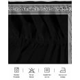 Black White Ruffle Bed Skirt Queen Size Geometric Greek Key Bordered ...