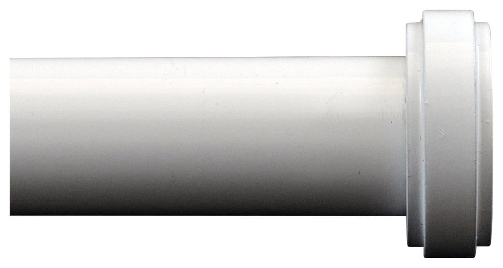Urbanest Steel Button Curtain Rod, 3/4", Glossy White, 48"-84 ...