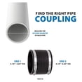 P1056-44 Flexible PVC Pipe Coupling for Cast Iron, Plastic or Steel to ...