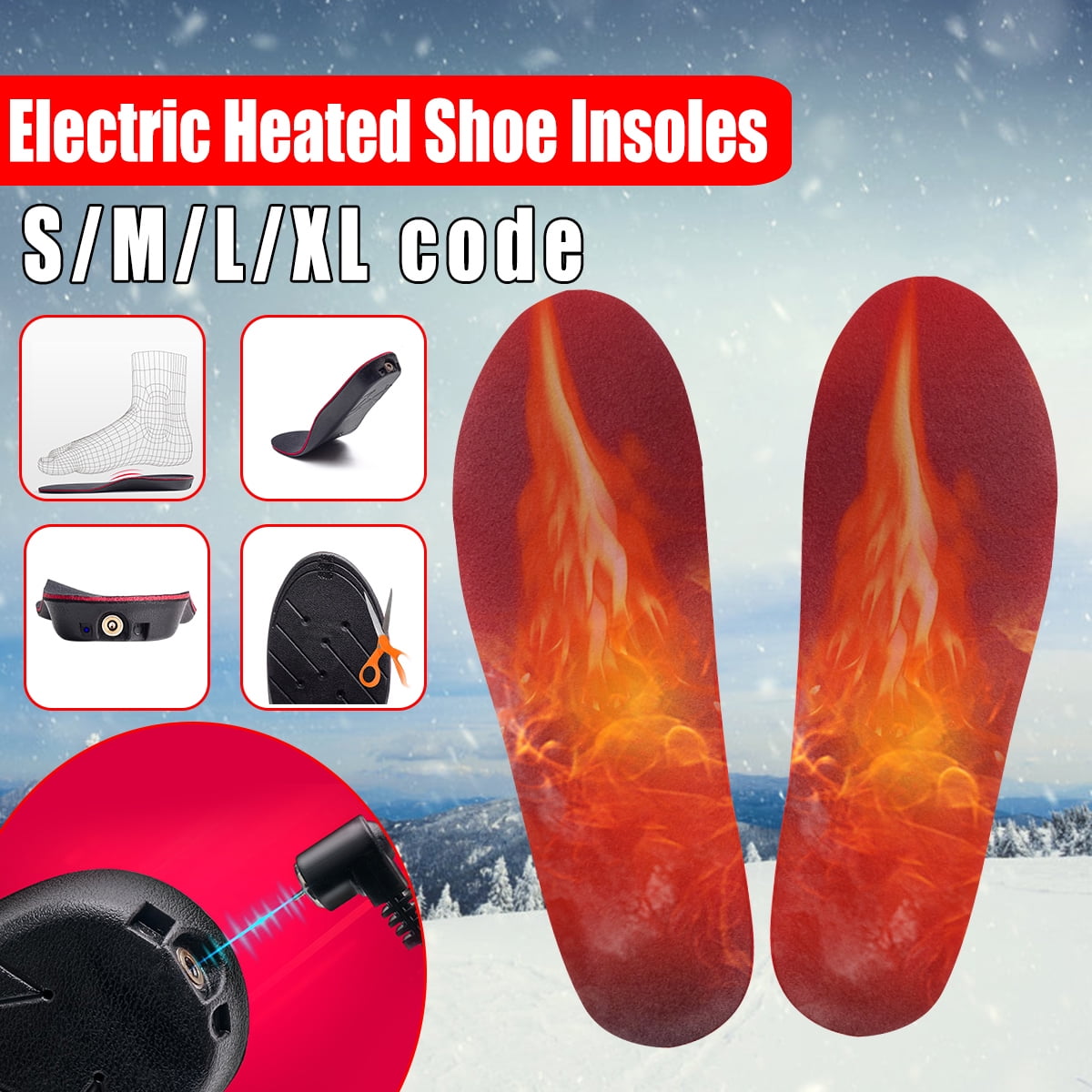 Stoneway Electric Heated Shoes Insoles Warm Sock Feet Heater Foot ...