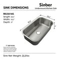 Sinber 30" Undermount Single Bowl 304 Stainless Steel Kitchen Sink ...