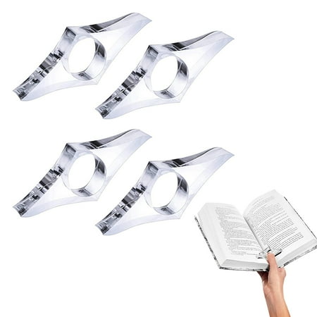 ViiTech Thumb Bookmark Transparent Acrylic Thumb Book Holder Hollow ...