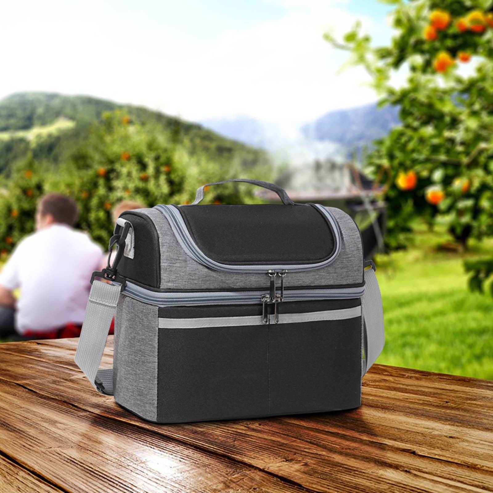 Click here for Nilvkv Lunch Bag Double Layered Portable Lunch Bag... prices