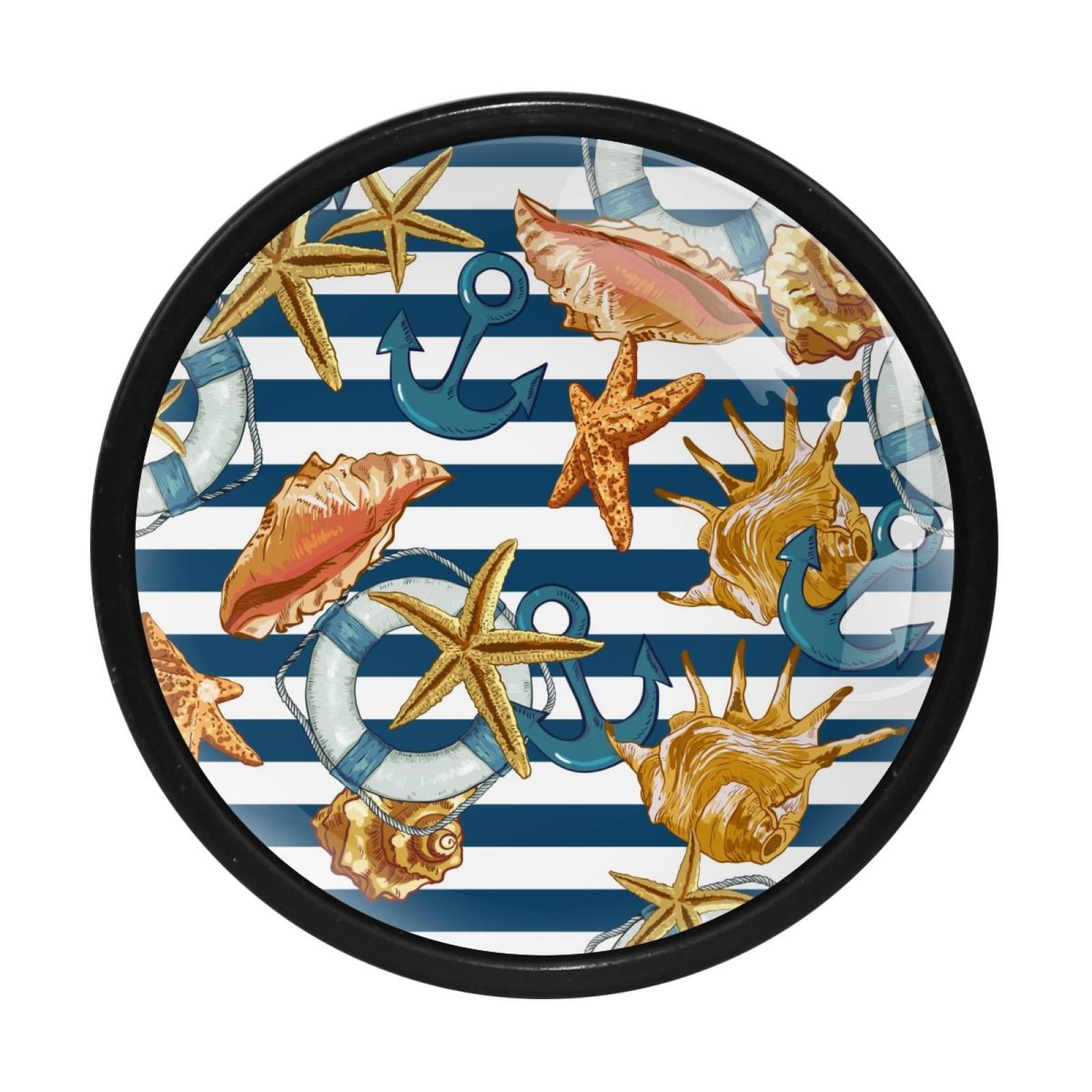 4 Pcs Anchor Knobs for Kitchen Cabinet Cupboard Dresser Bookcase Drawer ...