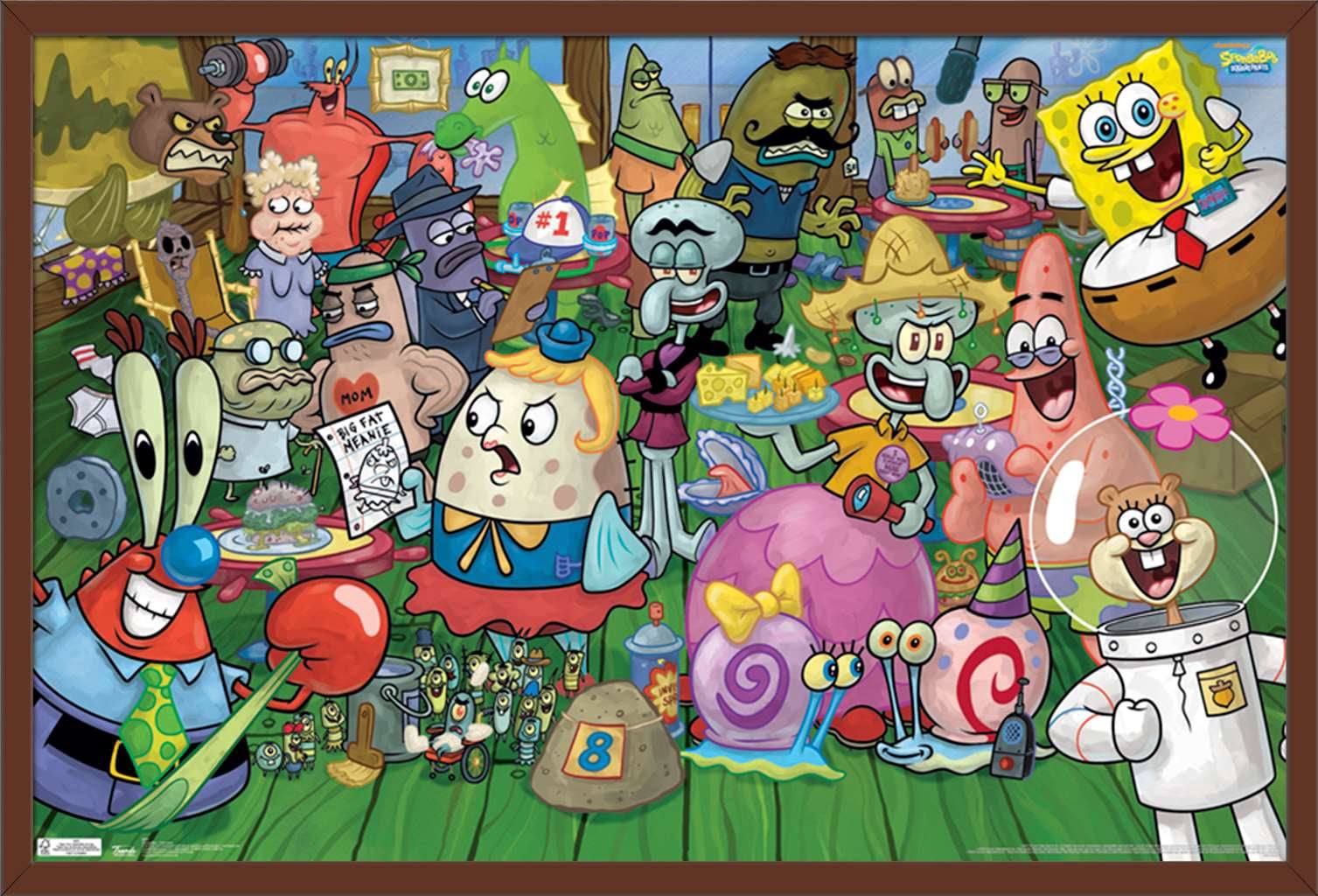 Nickelodeon Spongebob Character Wall Poster 22 375 X 34 Framed Nickelodeon Spongebob Character Wall Poster 22 375 X 34 Framed
