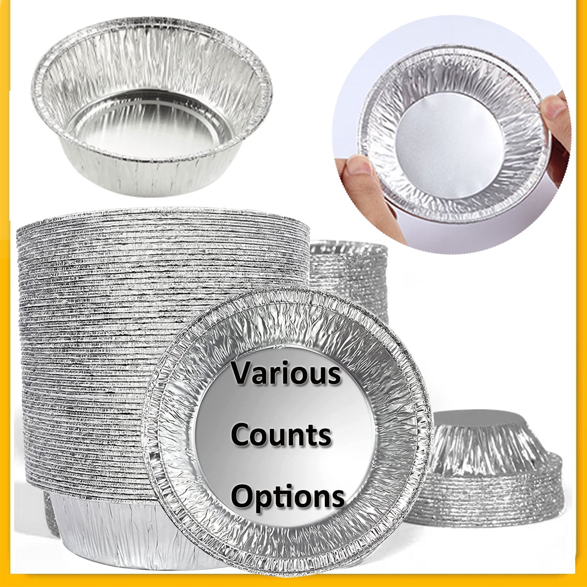 5 Inches (about 12.7 Cm) Disposable Aluminum Foil Tart/pie Plate-mini ...