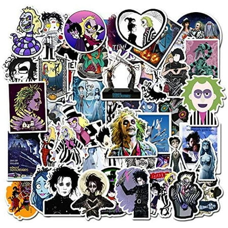 Famous Movies Tim Burton Stickers 50 Packs Sweeney Todd, Corpse Bride ...