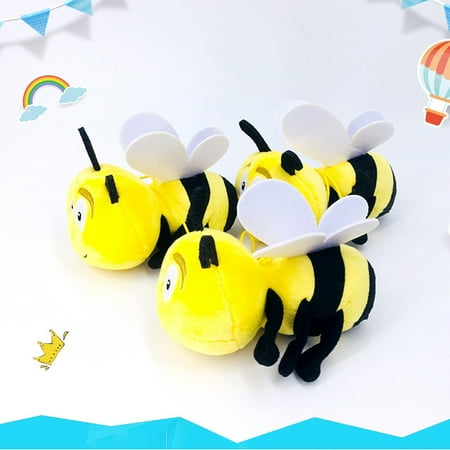 JOYWEI Set of 3 Realistic-Looking Toy Plush Soft Stuffed 5" Honey Bees ...