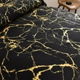 Walmart Satin Bedding Set, Black Gold Metallic Marble Queen Size ...
