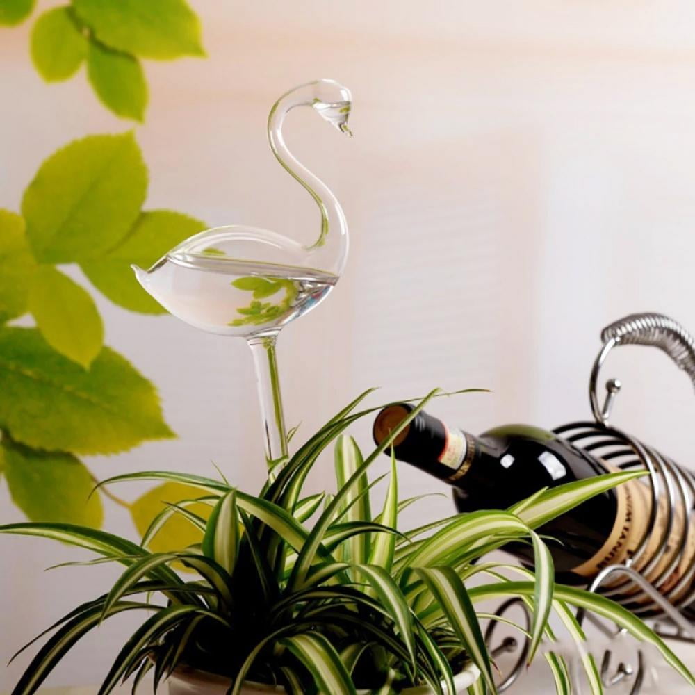 Plant Self Watering Globes,Clear Glass Swan Automatic Waterer Bulb for ...