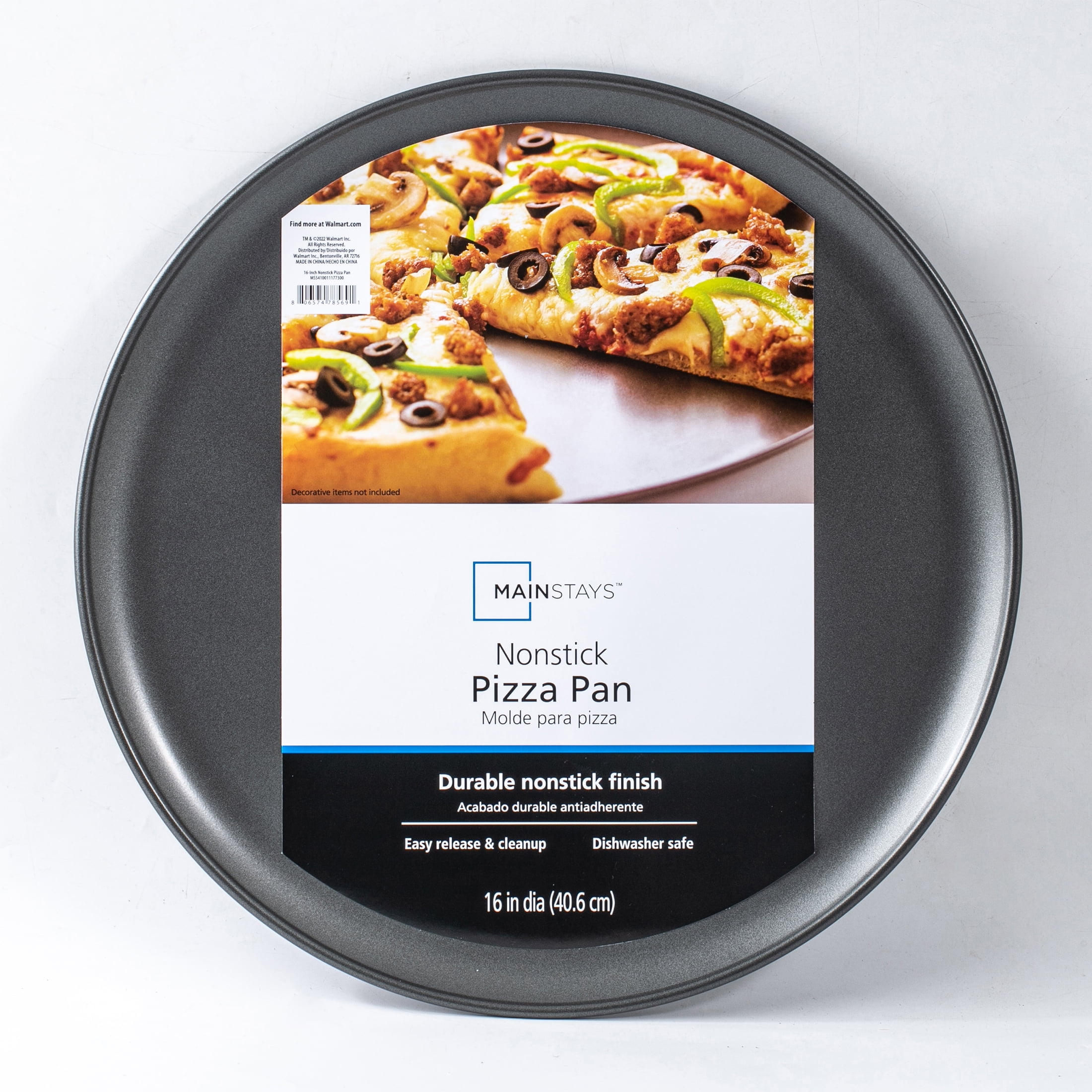Mainstays 16 inch Non-Stick Pizza Pan, Large, Gray - Walmart.com