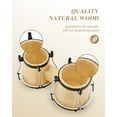 Eastar 6” and 7” Bongo Drums, Wood Percussion Instrument for Kids, Adults, Beginners, Natural ...