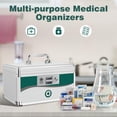 Medicine Lock Box, First Aid Safe Medication Storage Box, Layered ...