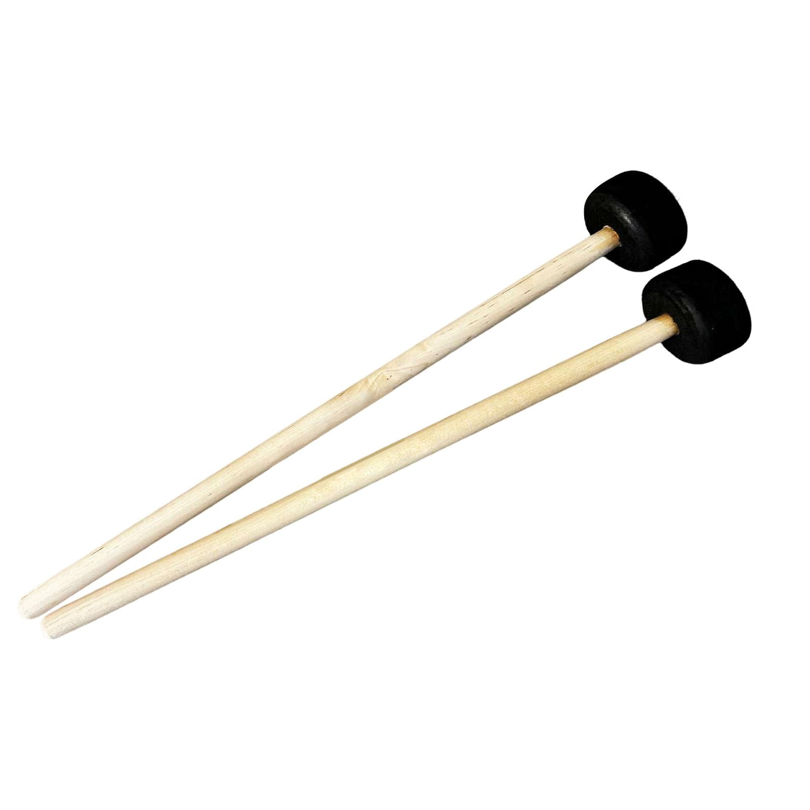 2x Drum Mallet Percussion Accessories Felt Head Durable Wooden Handle ...